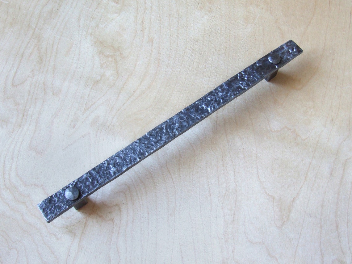 Hand forged modern industrial drawer knobs pulls handles | Etsy