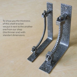 Large Massive Wide Steel Rebar Shelf Brackets Rustic Farmhouse Barn ...