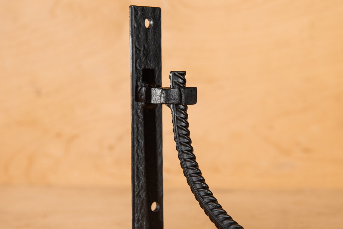 Hand Forged Steel Rebar Shelf Brackets Textured Metal Plates - Etsy