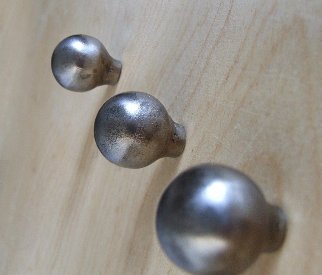 Simple Industrial Hand Crafted Drawer Knobs Pulls Handles Small Rustic ...