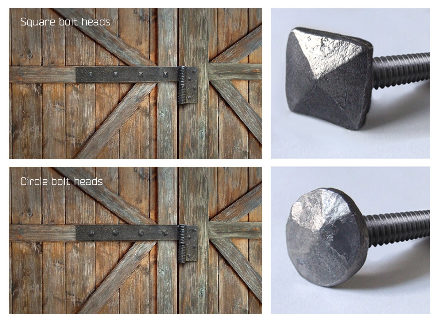 Pair of hand forged barn door hinges Industrial steel wroght | Etsy