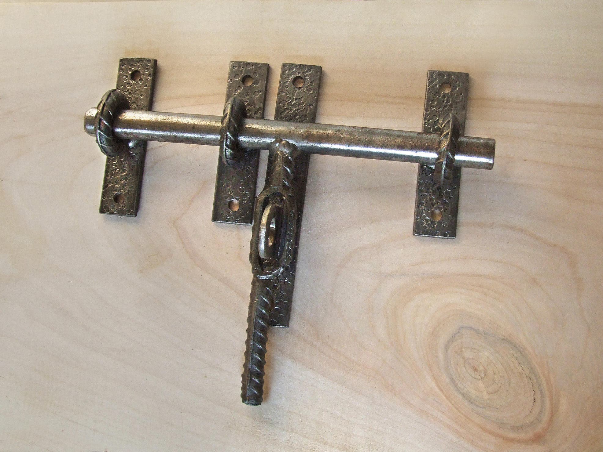 Industrial barn door latch for craft supplies Rustic steel | Etsy