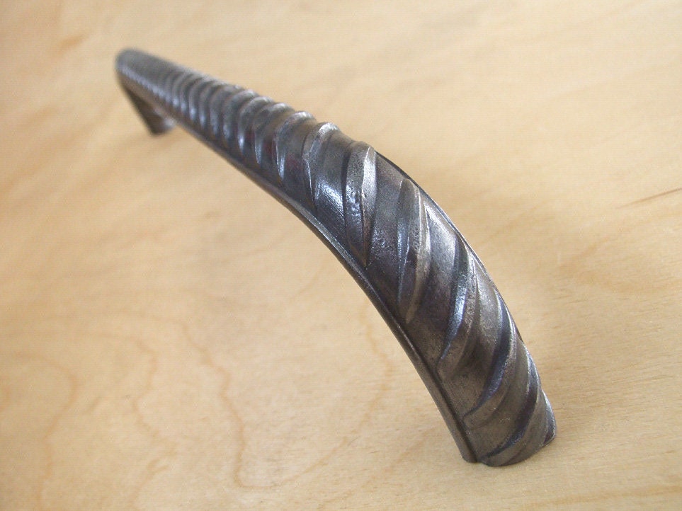 Large hand crafted steel rebar barn door pulls knobs handles | Etsy