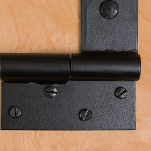 Pair of Hand Forged Barn Door Hinges Industrial Steel Wroght - Etsy