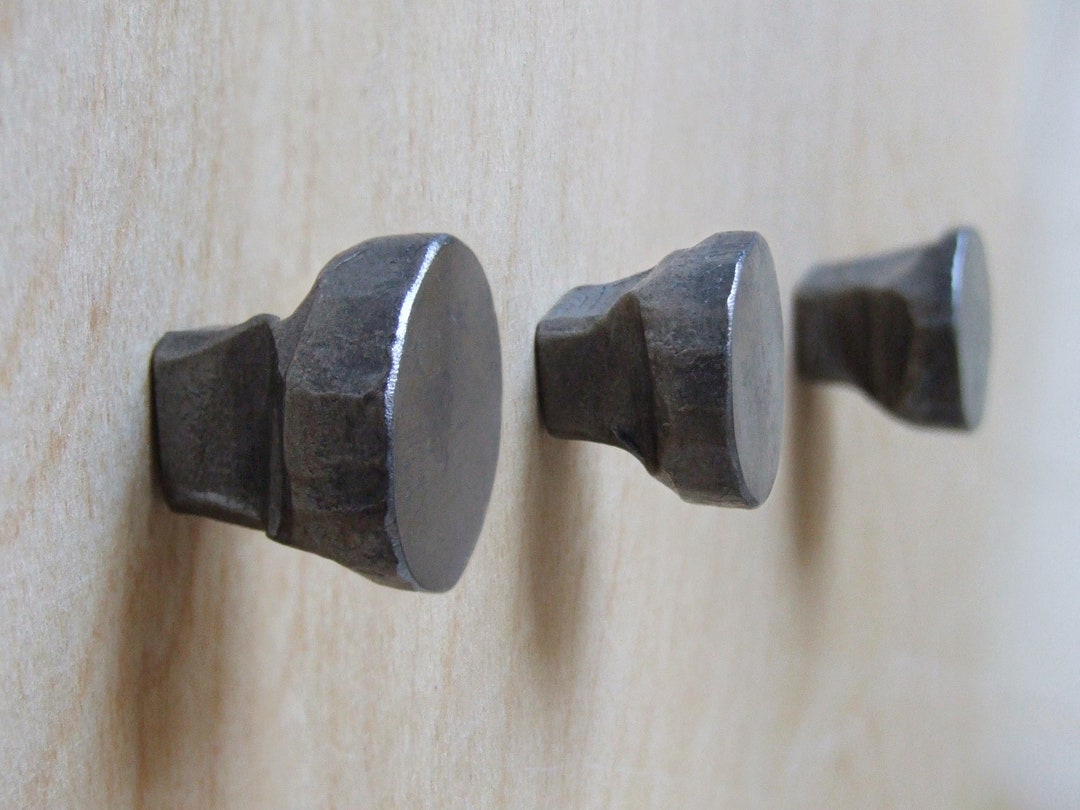 Hand Forged Small Rustic Drawer Knobs Pulls Handles Farmhouse Rustic ...