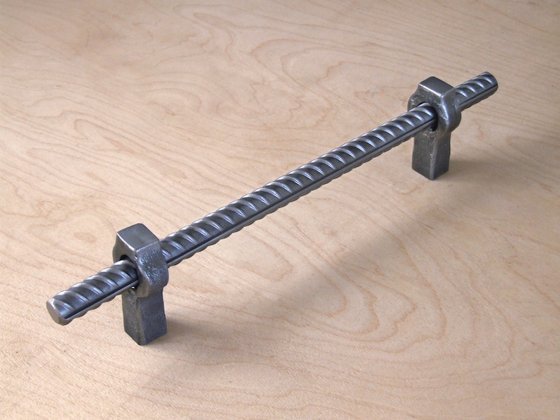 Massive steel rebar barn door pulls handles Large pull handle | Etsy