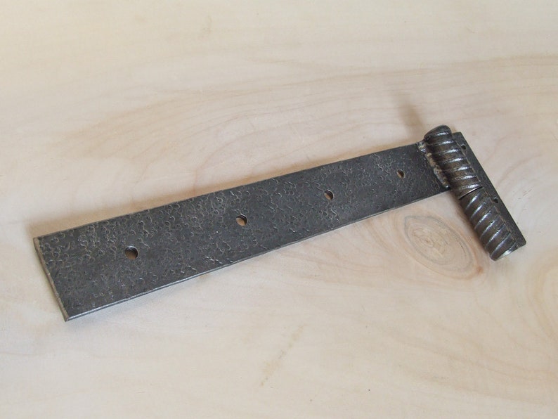 Pair of hand forged barn door hinges Industrial steel wroght | Etsy