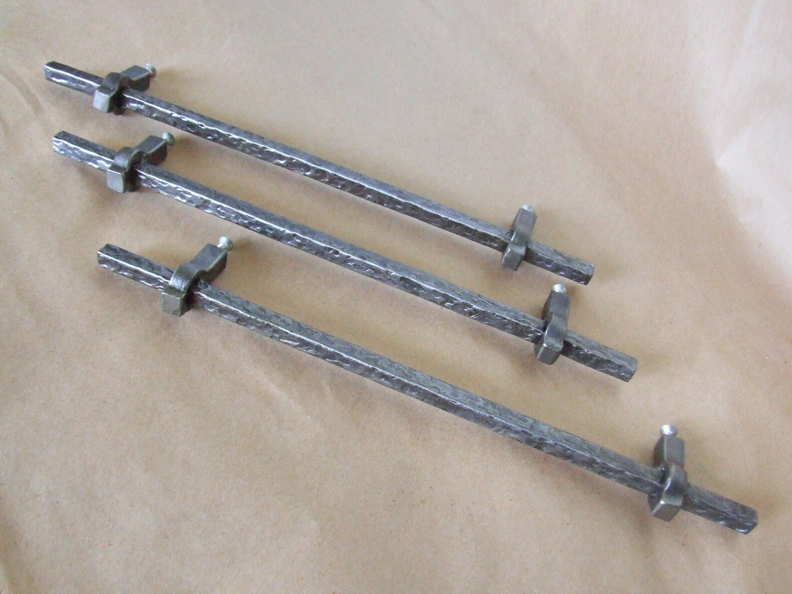 Hand Forged Modern Industrial Drawer Pulls Knobs Handles Wrought ...