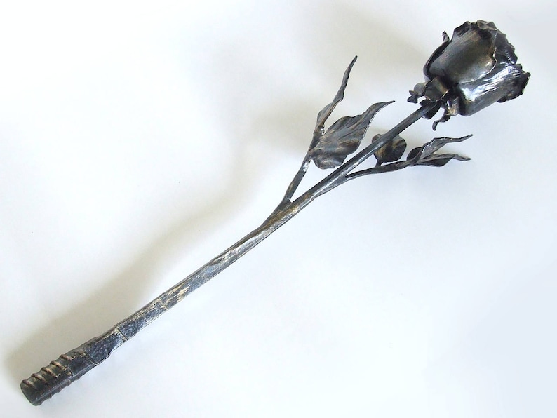 Artistic hand forged rose Steel metal flower Art object rose | Etsy