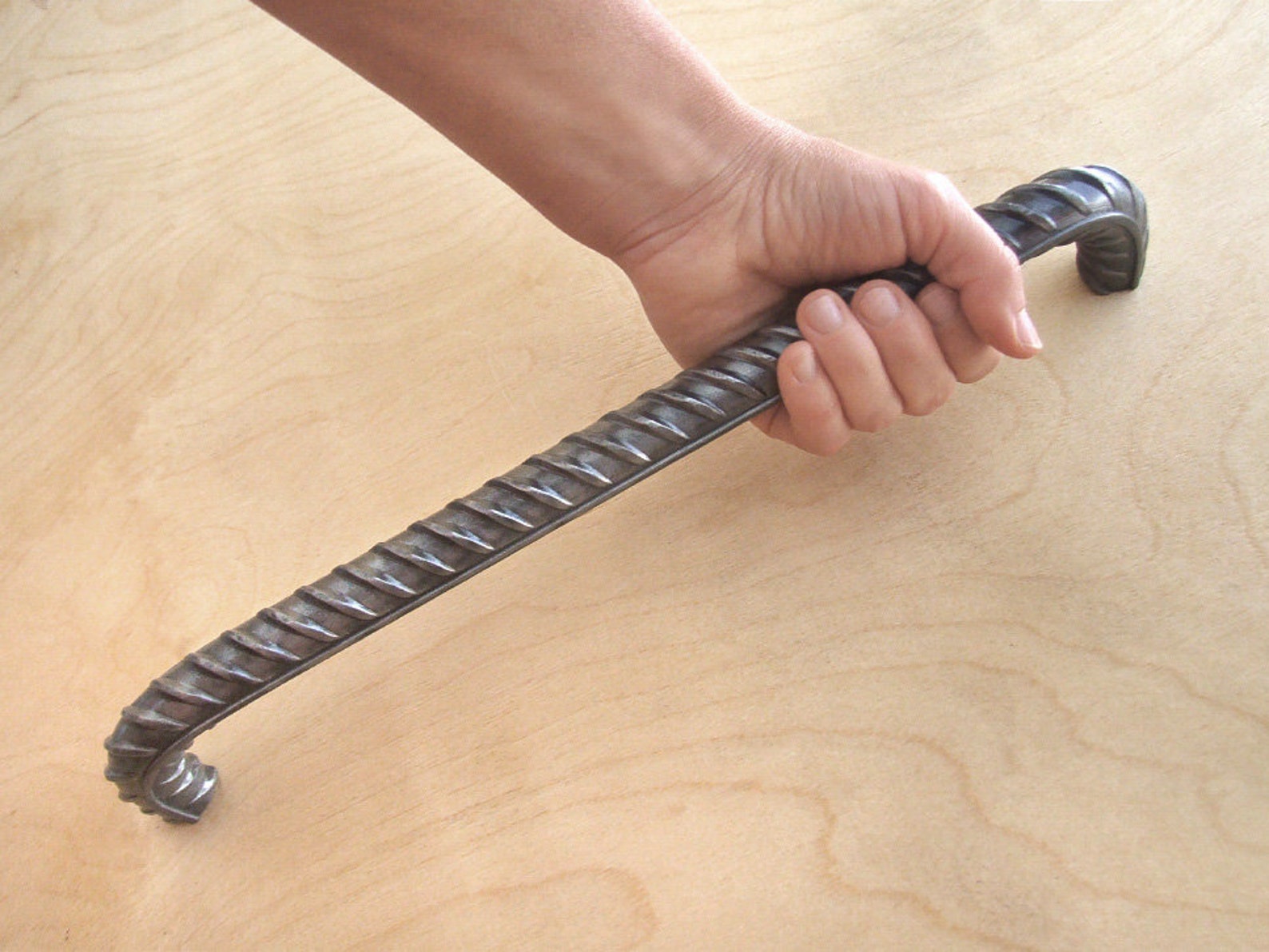 Large hand crafted steel rebar barn door pulls knobs handles | Etsy