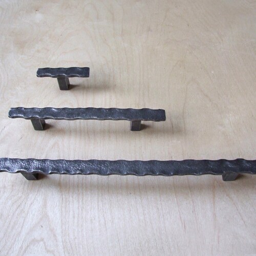 Hand Forged Drawer Pulls Knobs Handles Wrought Kitchen Cabinet - Etsy