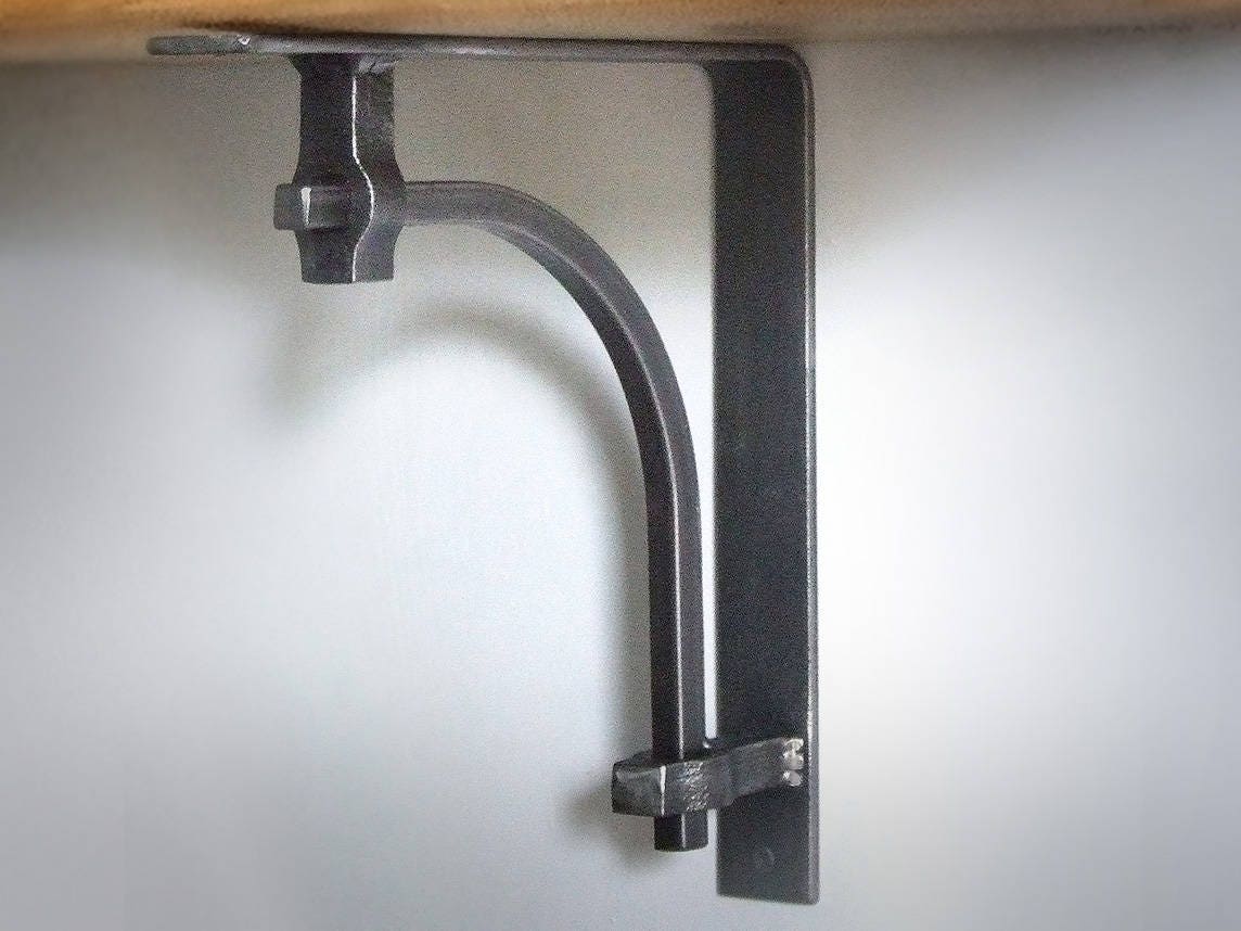 Hand Forged Steel Metal Shelf Brackets for Home Hand Crafted | Etsy
