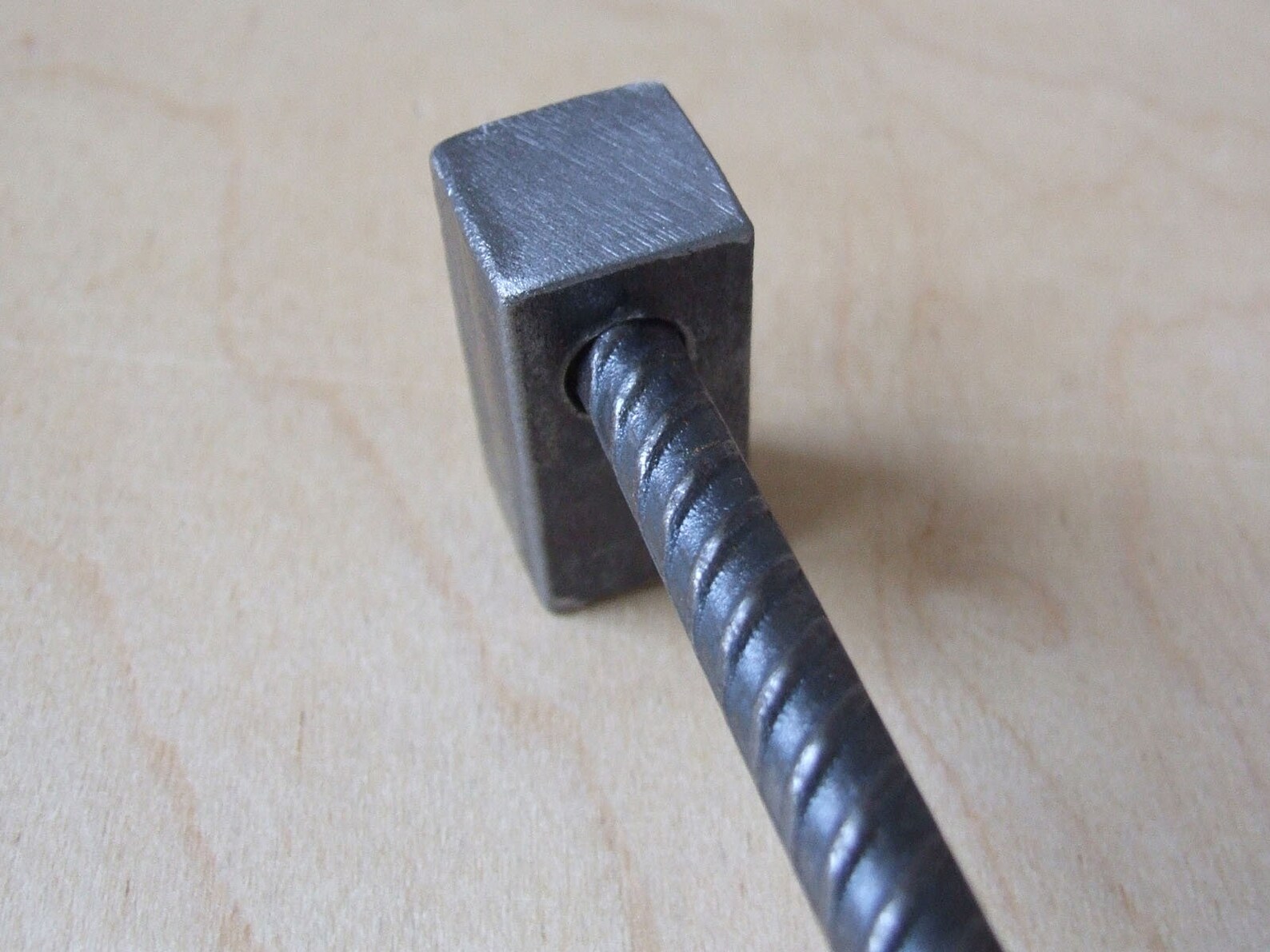Hand Made Metal Rebar Drawer Pulls Knobs Handles Industrial Modern Loft ...