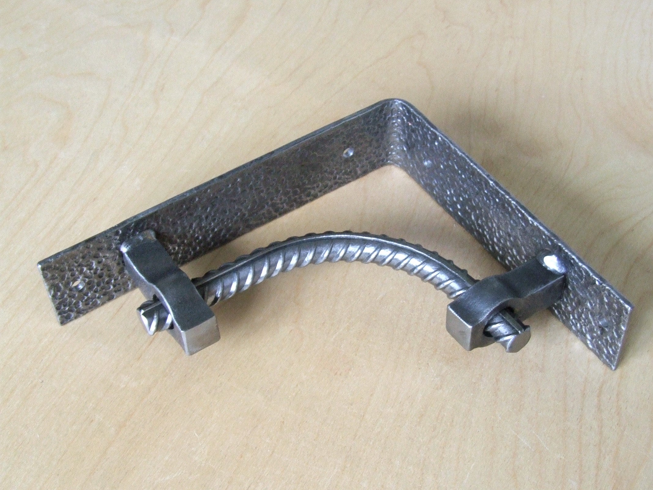 Large massive wide steel rebar shelf brackets Rustic farmhouse | Etsy