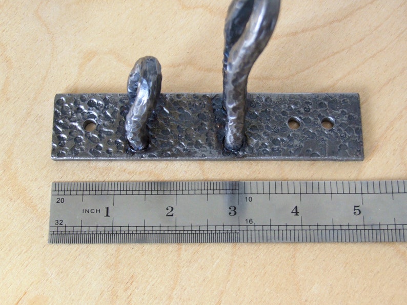 Hammered hand forged hook Steel hooks for clothing storage | Etsy