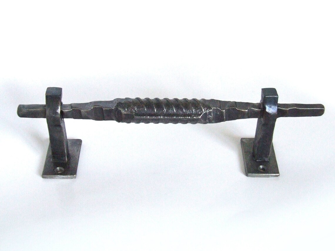 Blacksmith Made Hand Forged Rebar Door Pulls Knobs Handles Farmhouse ...