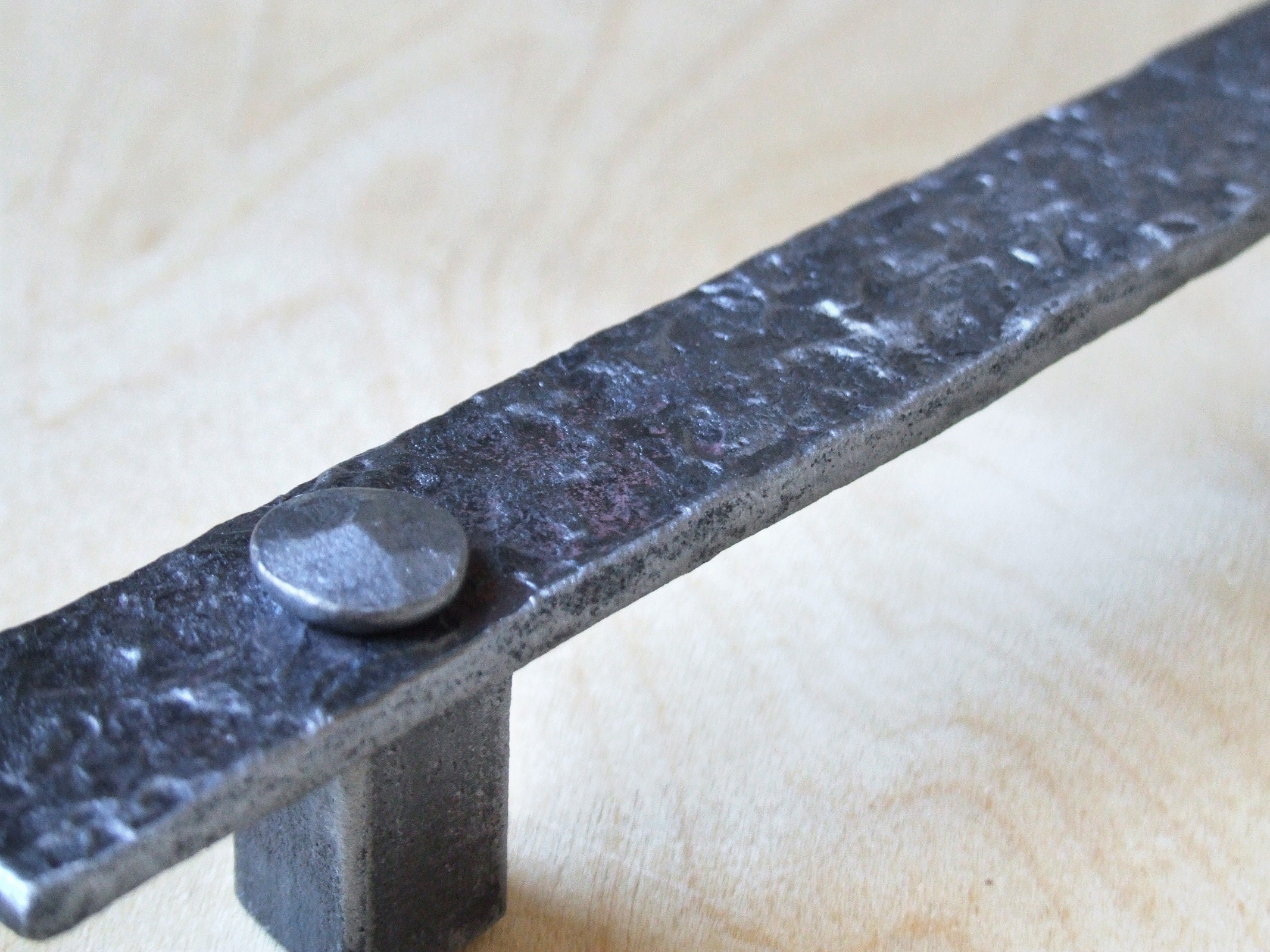 Hand forged modern industrial drawer knobs pulls handles | Etsy