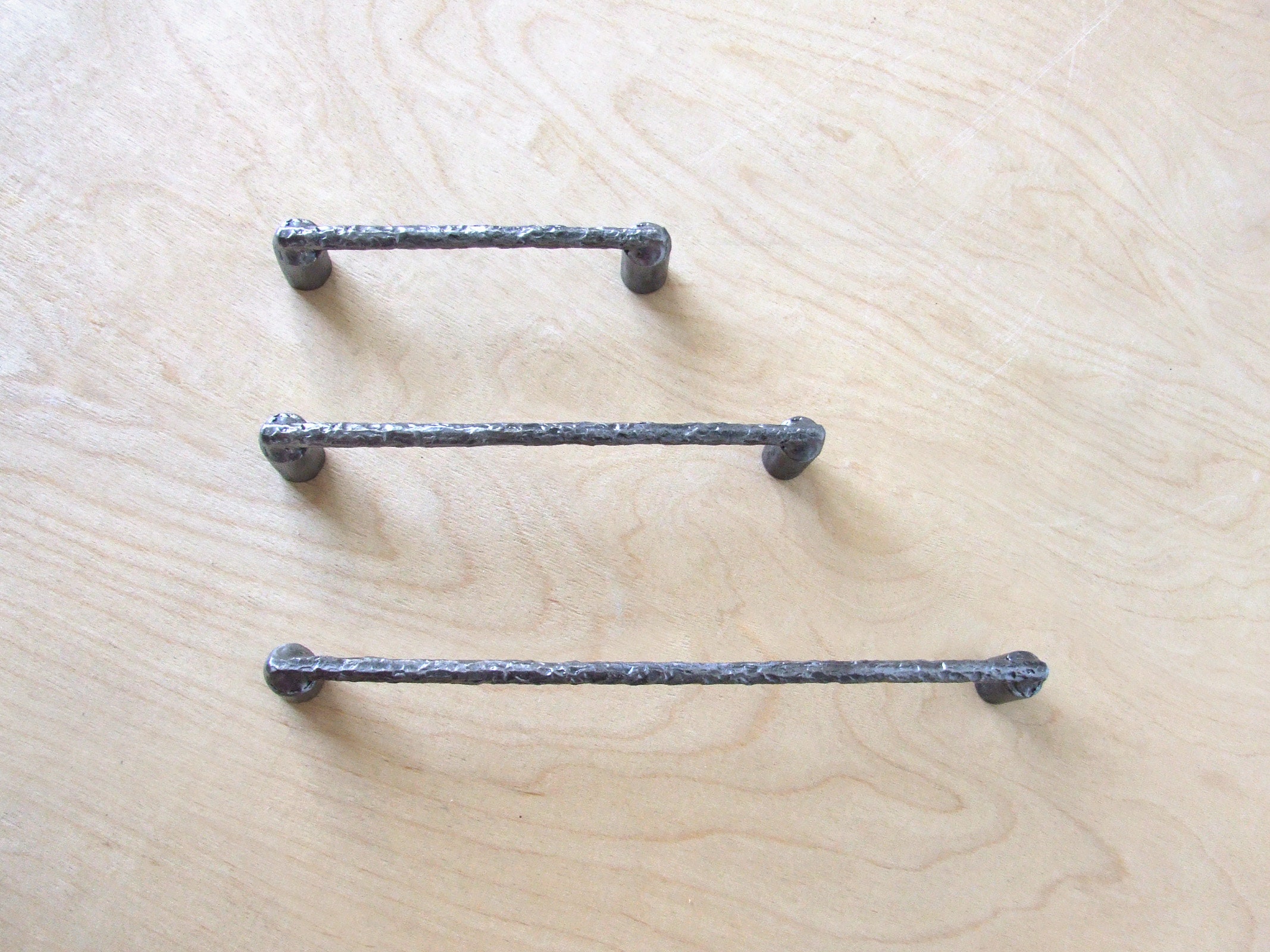 Hand Forged Drawer Pulls Handles Knobs Textured Hammered | Etsy