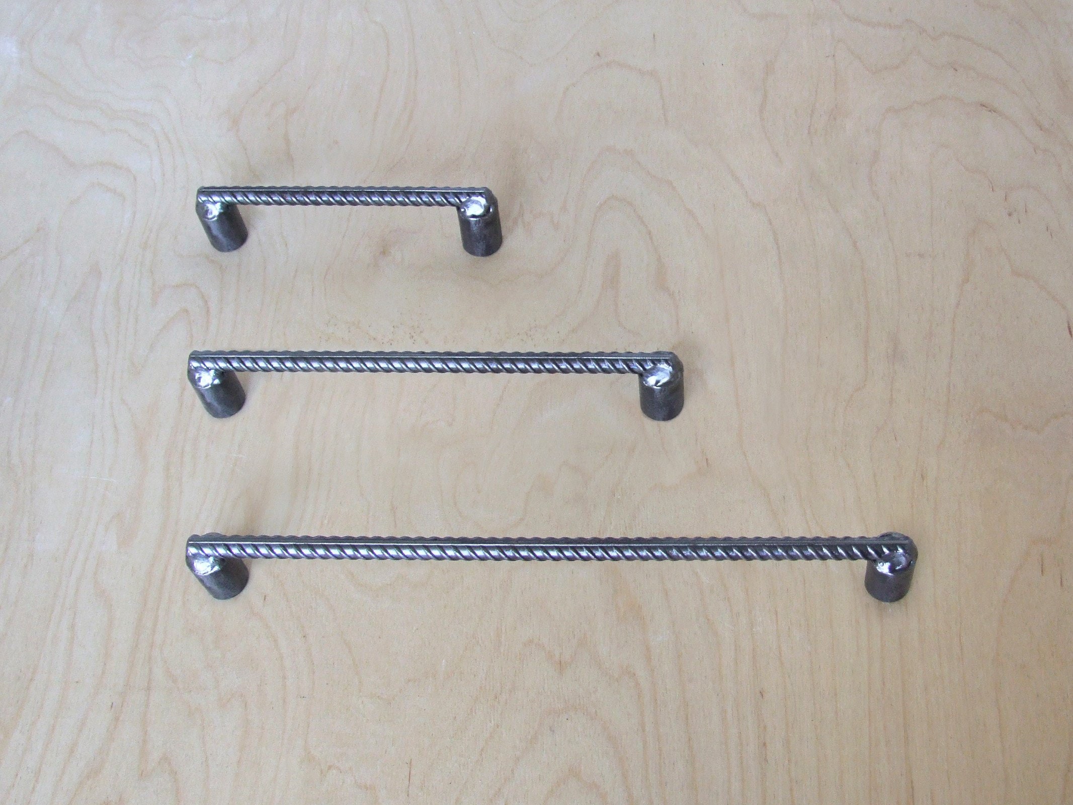 Hand Crafted Drawer Pulls Rebar Handles Kitchen Cabinet Wardrobe ...