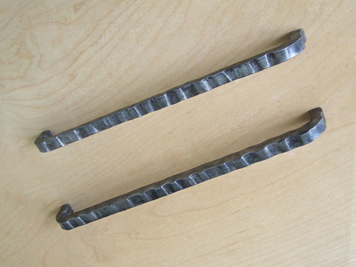 Hand Wrought Forged Drawer Pulls Knobs Handles Industrial Hammered ...