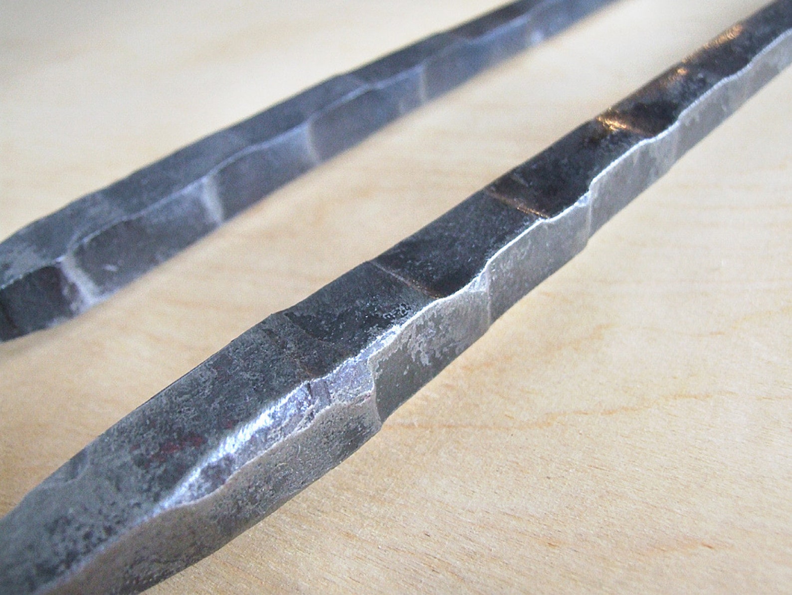 Blacksmith made metal fire tongs for home outdoor Hand forged | Etsy