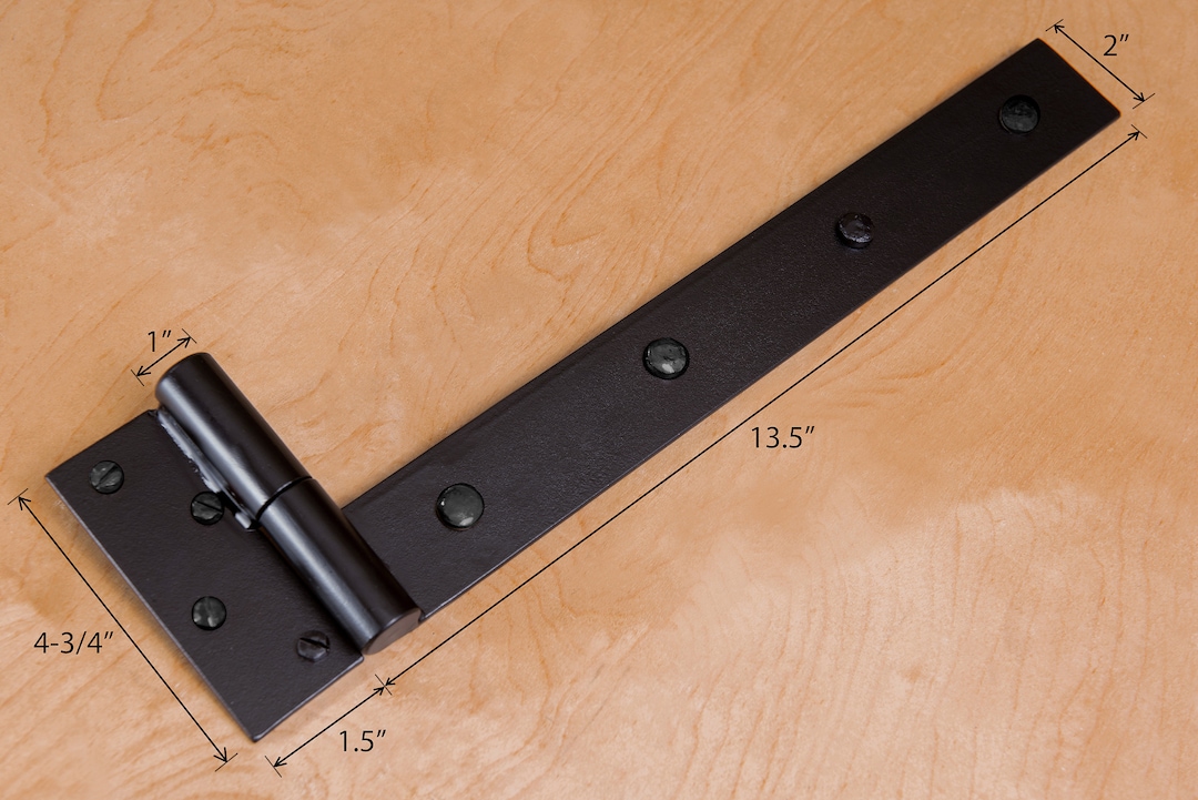 Pair of Hand Forged Barn Door Hinges Industrial Steel Wroght - Etsy