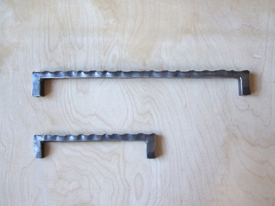 Blacksmith Made Forged Drawer Pulls Knobs Hand Wrought Industrial ...