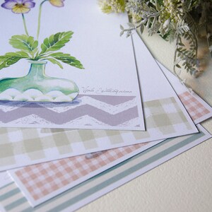 Wild Cosmos Flower in Vase Print, Watercolor Illustration, Botanical ...