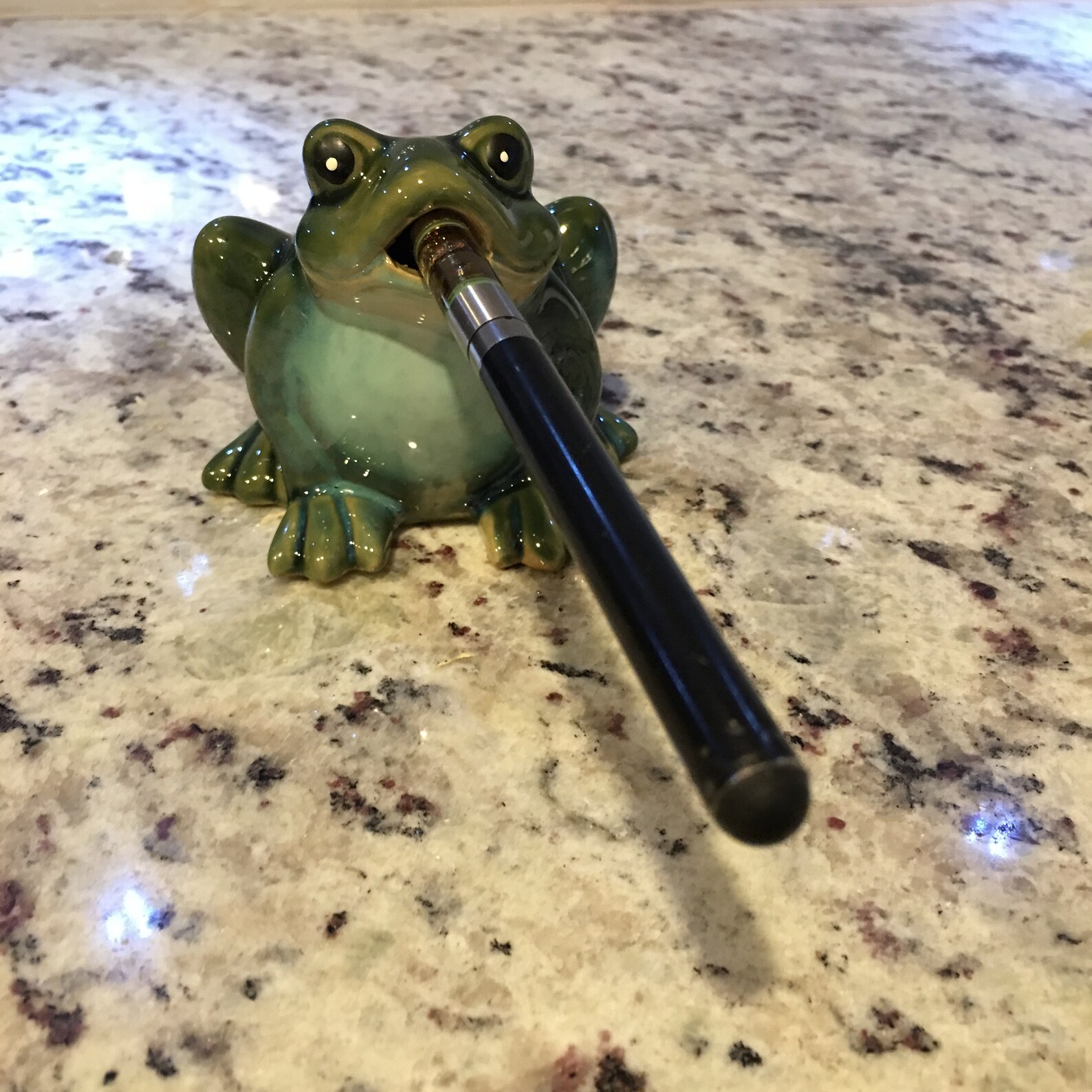 Frog Ceramic Figurine Pen Holder E-cigarette Vape Pen | Etsy