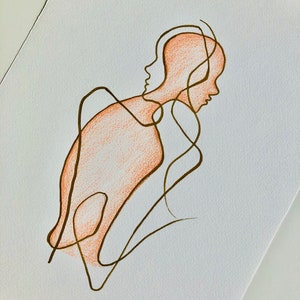 Souls Line Drawing. Souls Art. Two Souls Art. People Line Drawing. Two ...