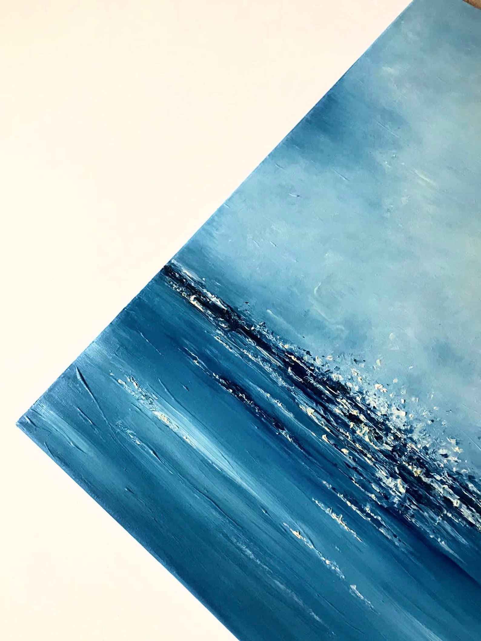 Abstract Sea Abstract Sky Modern Sea Painting Sea and Sky - Etsy