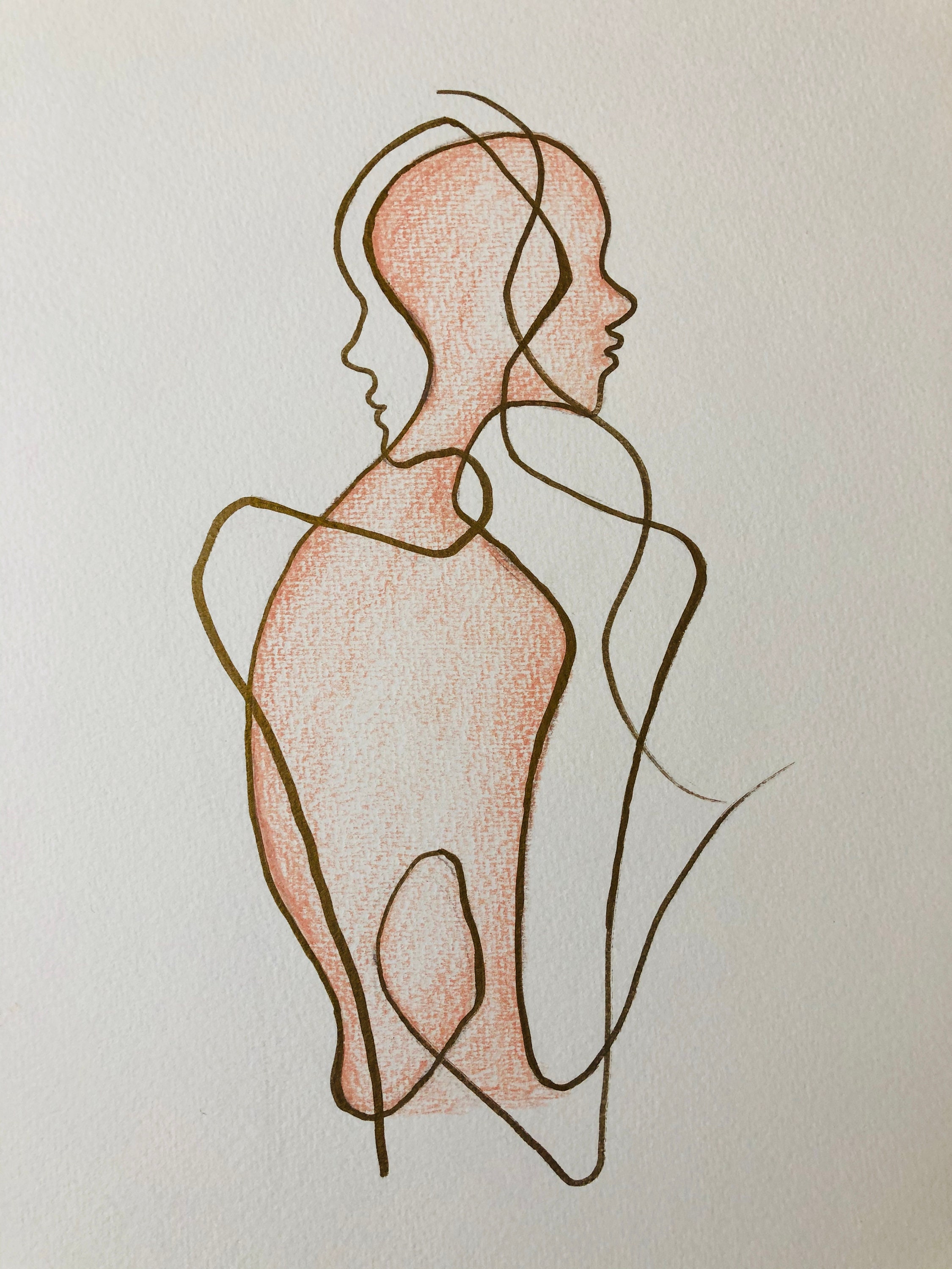 Souls Line Drawing. Souls Art. Two Souls Art. People Line Drawing. Two ...