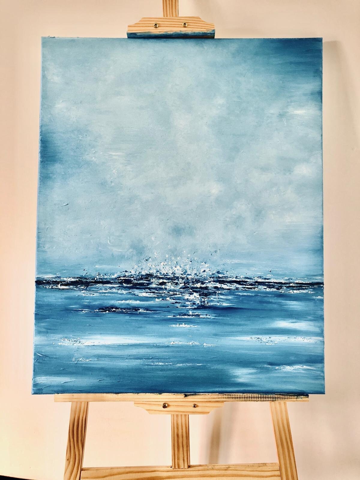 Abstract Sea Abstract Sky Modern Sea Painting Sea and Sky - Etsy