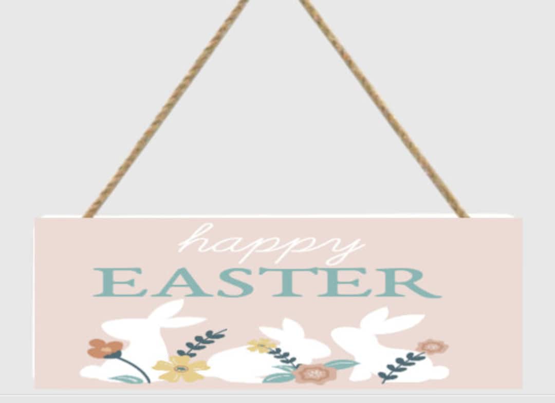 Happy Easter Door Sign. Spring Door Sign. Easter Door Hanger. Easter ...
