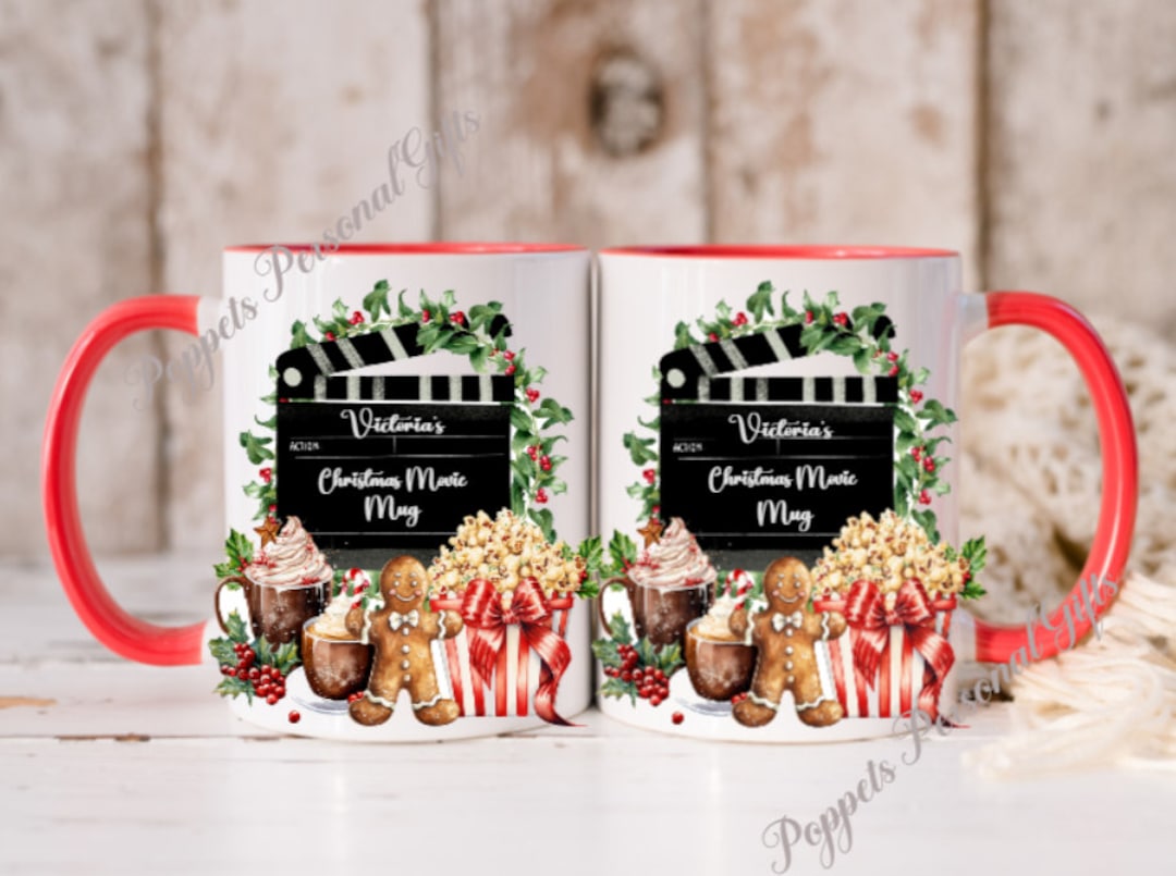Christmas Movie Night Mug,hot Chocolate Mug, Personalised Mug,christmas ...