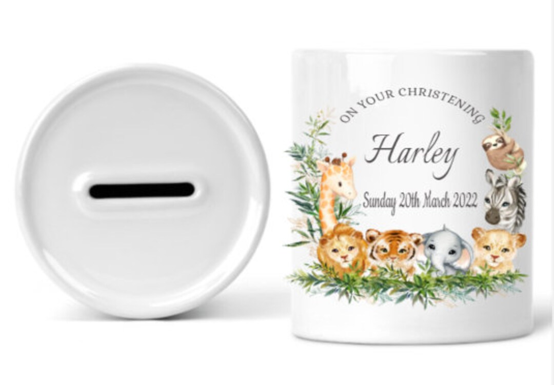 Personalised Christening Money Box, Personalised Money Box, First Money ...