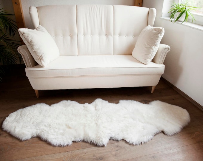Naturasan Sheepskin Lambskin Rug Double Skin made From Two - Etsy