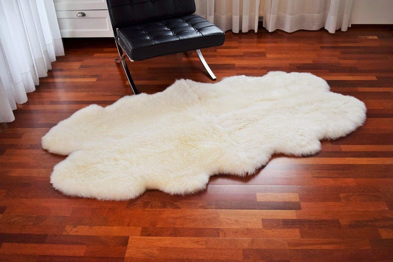 Naturasan Sheepskin Lambskin Rug, Quadro Skin (from Four Pelts), Skins ...