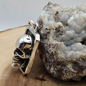 Big Dog Tag Pendant, Big Memento Mori Design, Hexagonal Shape,skull ...