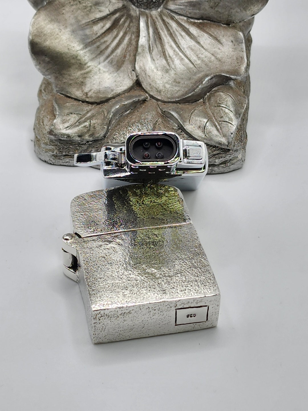 Zippo Lighter Case, Sterling Silver, New Hand Made,plasma Insert, 925 ...