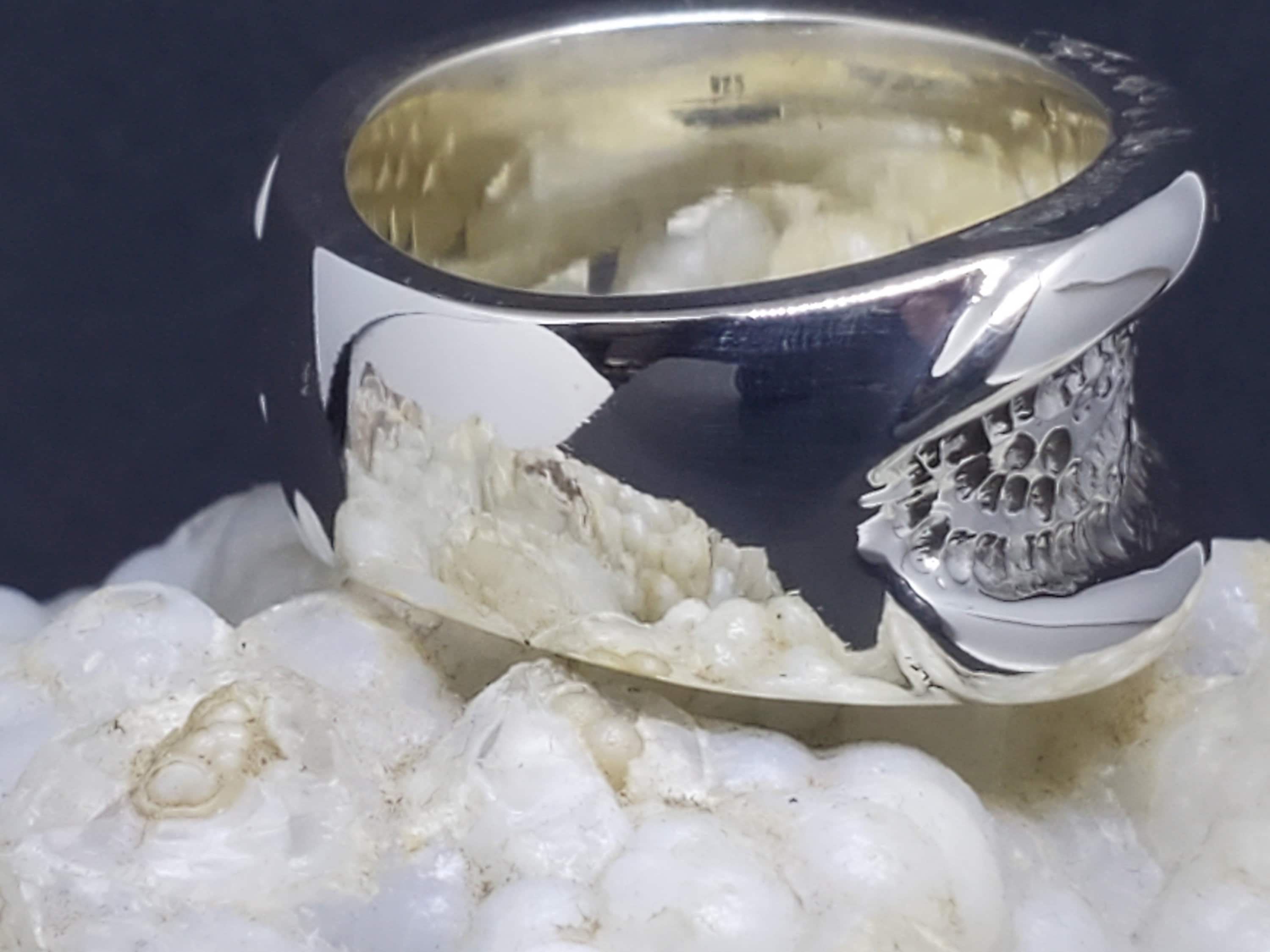 Goku Black/ Merged Zamasu Time Ring,sterling Silver, Hand Carved Design ...
