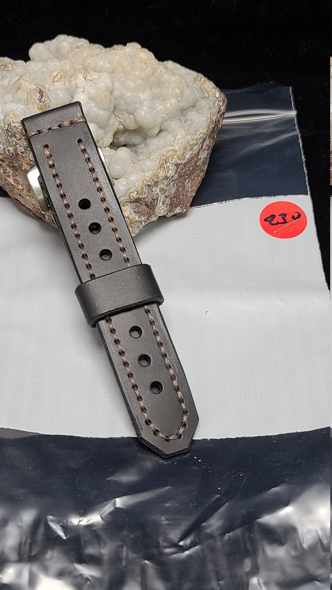 Genuine Leather Hand Made Watch Strap, Hand Stitched With Waxed Nylon ...