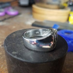 Sterling Silver Ring, Tv Flash Logo, Hand Carved, Unisex for Kids or ...