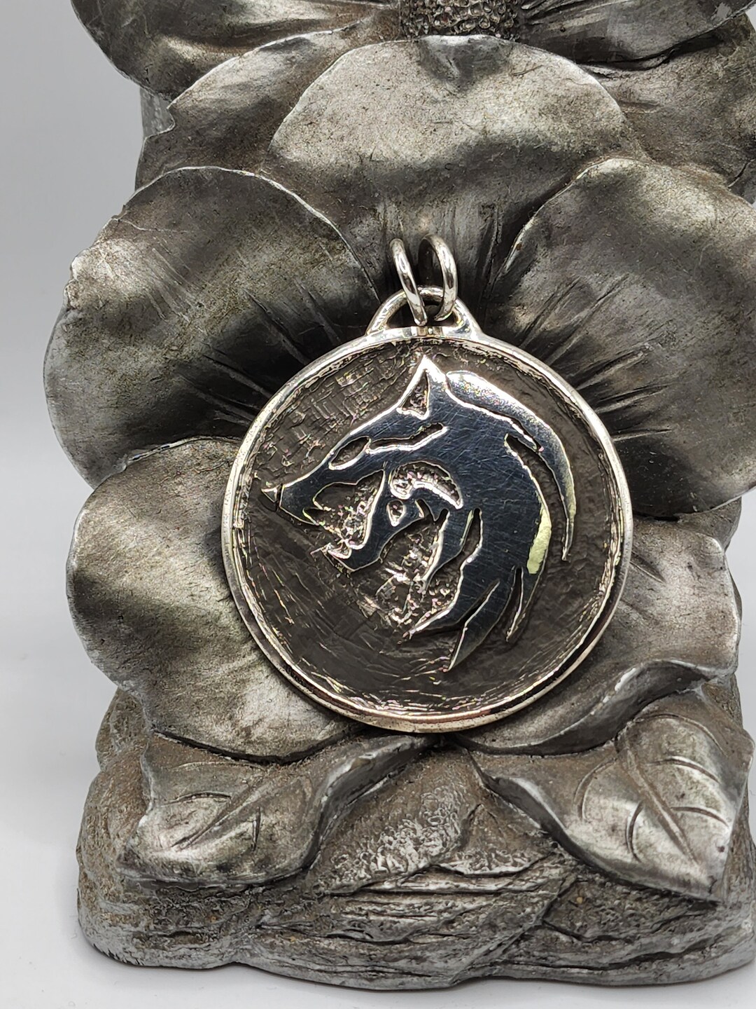 Big Wolf Pendant, Split Bail, Heavy Pendant, 925 Silver, Made in the ...