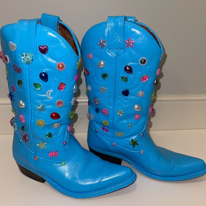 Blue Boots - Etsy
