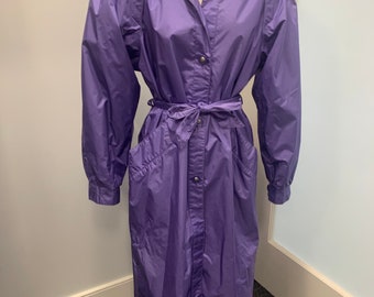 1970s Mauve Trench Coat | Small Medium Size | Vintage 70's 1970s Mauve Trench Coat | Small Medium Size | Vintage 70's
