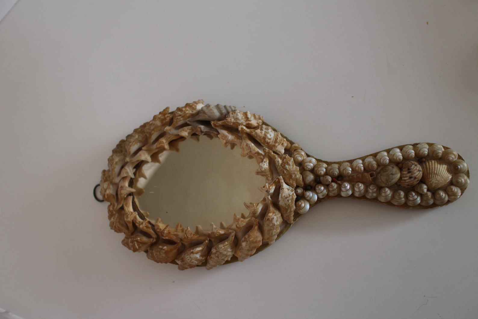 Antique Victorian Shell Art Oval Hand Mirror Victorian Shell | Etsy