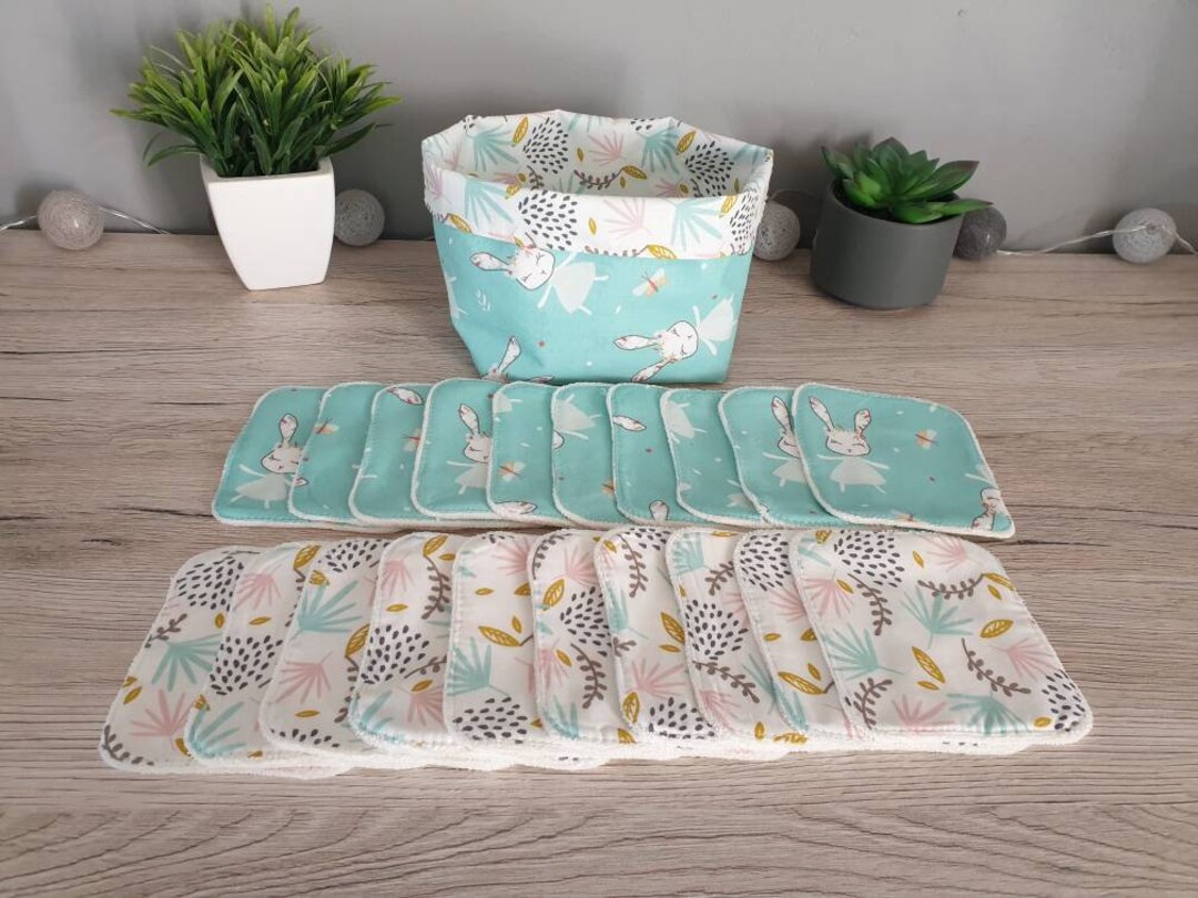 Washable Wipes With Rabbit Basket - Etsy UK
