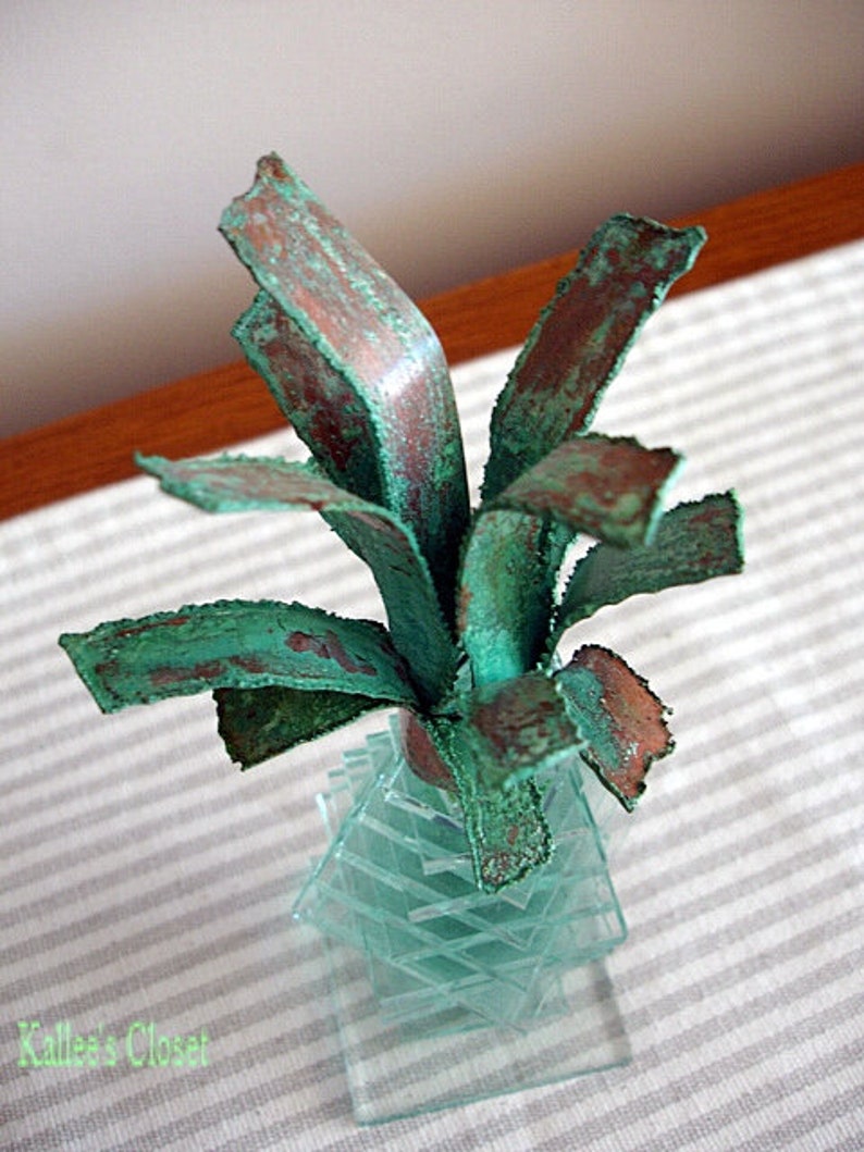 VTG 80’s Cut Stacked Pineapple Glass Art Deco Sculpture Figure - Etsy