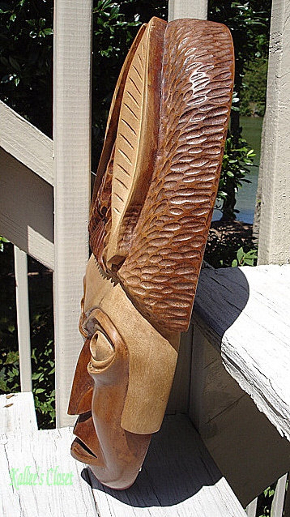 VINTAGE CARVED AFRICAN Made Wood Mask - Etsy